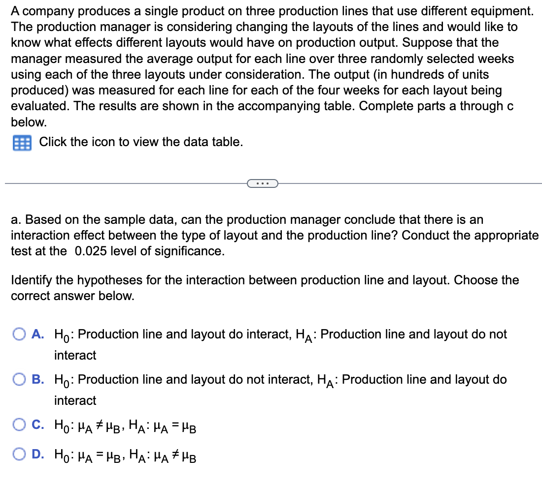 Solved A company produces a single product on three | Chegg.com