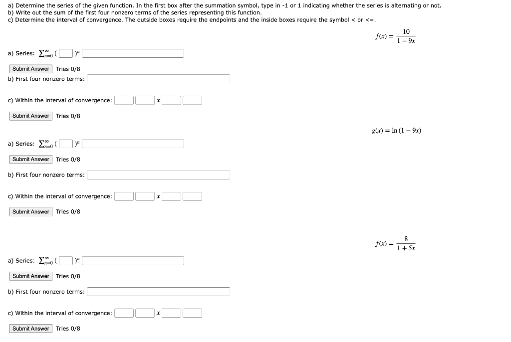 Solved a) Determine the series of the given function. In the | Chegg.com