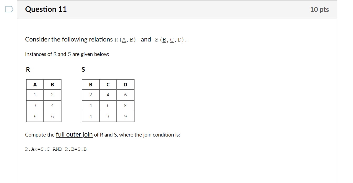 Solved Question 9 6 pts Consider the following relation | Chegg.com Solved Question 9 6 pts Consider the following relation | Chegg.com