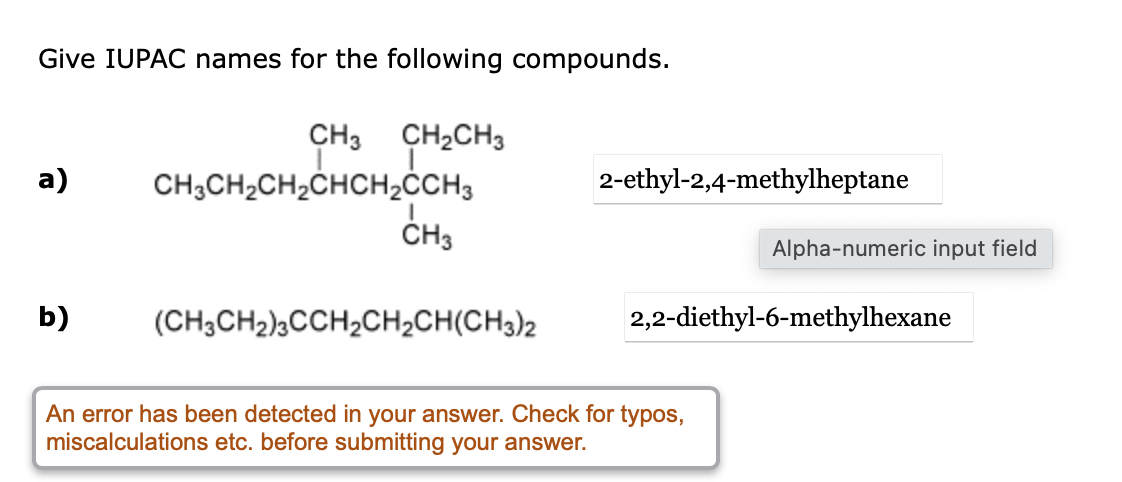 Solved Give IUPAC names for the following compounds. a) b) | Chegg.com