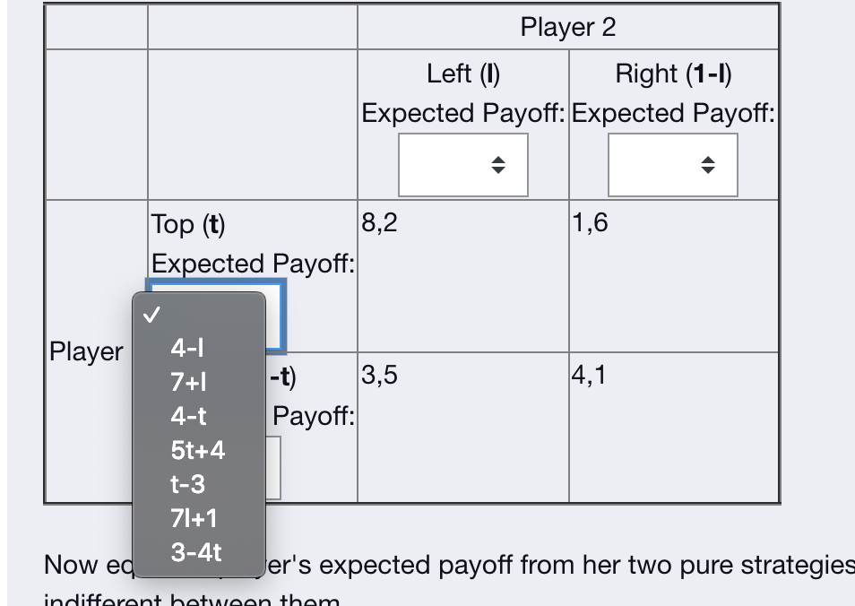 Solved In the following game find expected payoffs of the | Chegg.com