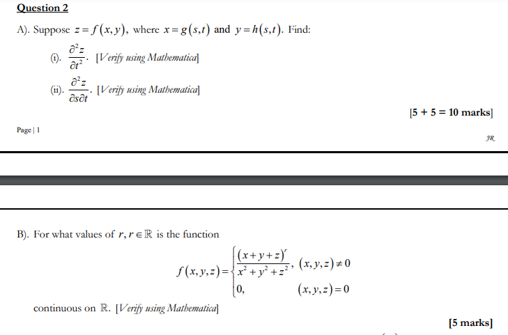 A). Suppose z=f(x,y), where x=g(s,t) and y=h(s,t). | Chegg.com