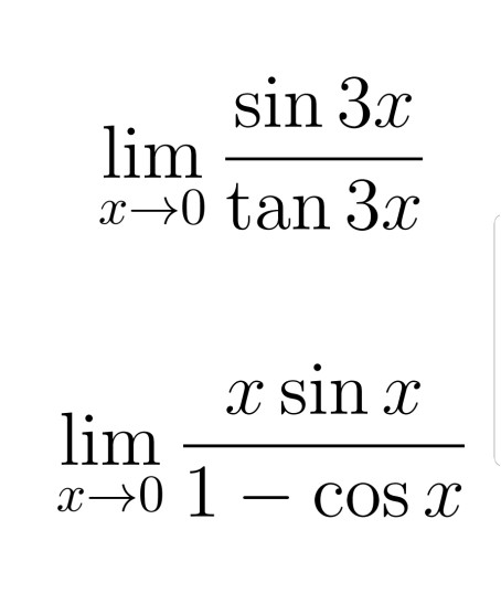 Solved (Te) 1-cos θ lim tan lim In (sin 20)-ln(tan θ) | Chegg.com