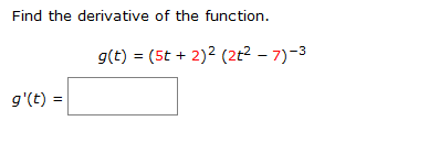 Solved Find the derivative of the function. | Chegg.com