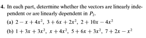 Solved I need help with these 4 linear algebra homework | Chegg.com