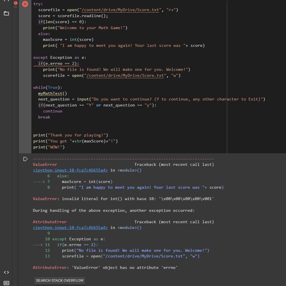 Solved O try: scorefile = | Chegg.com