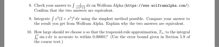 Solved dr on Wolfram Alpha (https://www.wolframalpha.com/) | Chegg.com