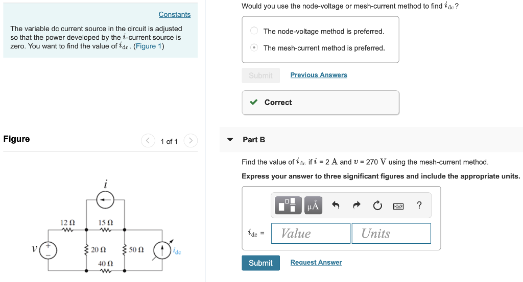 Solved Would you use the node-voltage or mesh-current method | Chegg.com