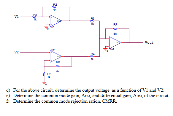 Solved d) For the above circuit, determine the output | Chegg.com