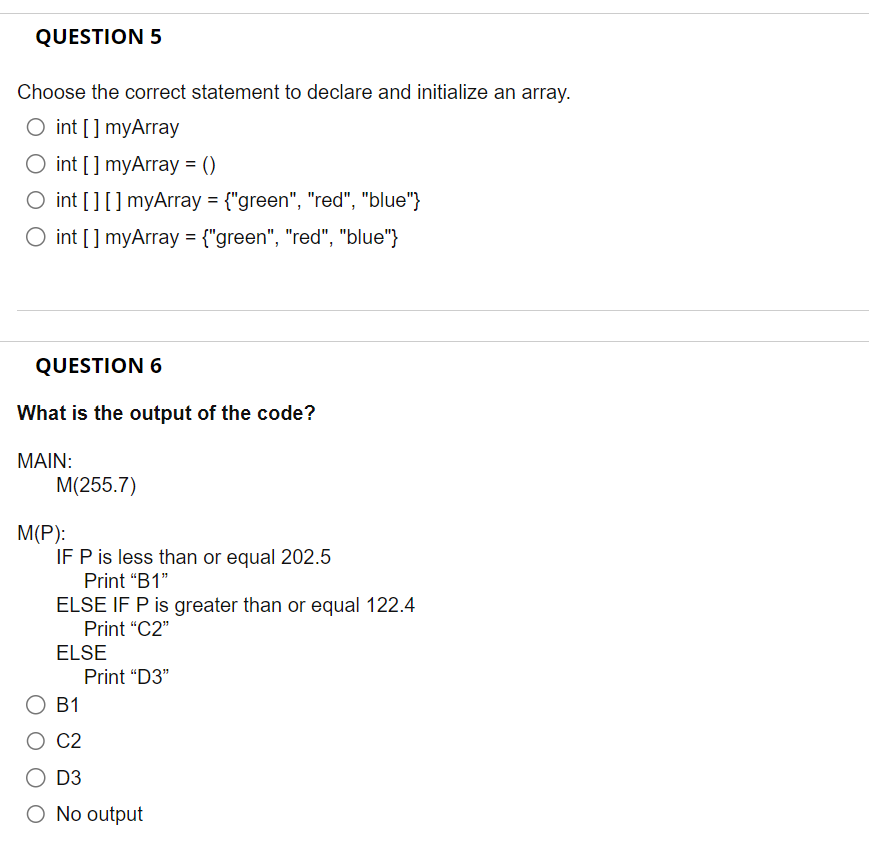 Solved Choose the correct statement to declare and | Chegg.com