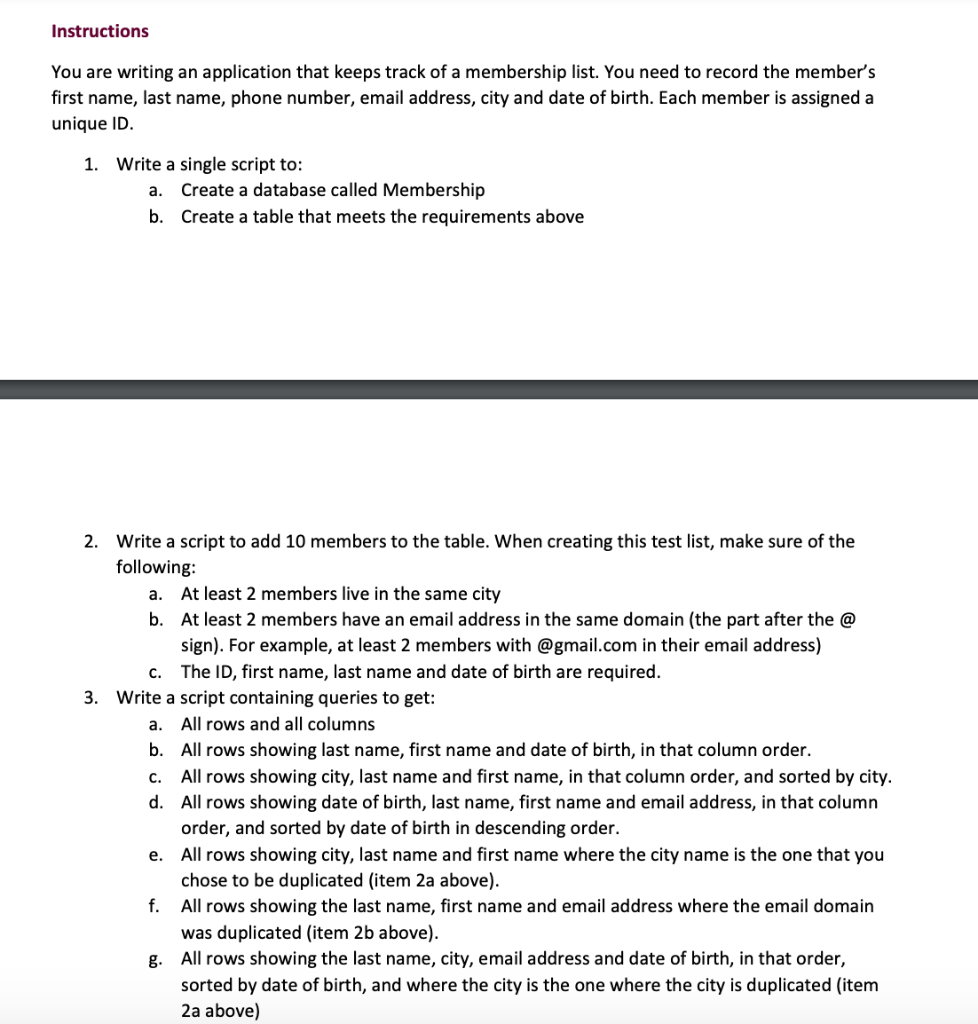 Solved Once a table is created using Data Definition | Chegg.com