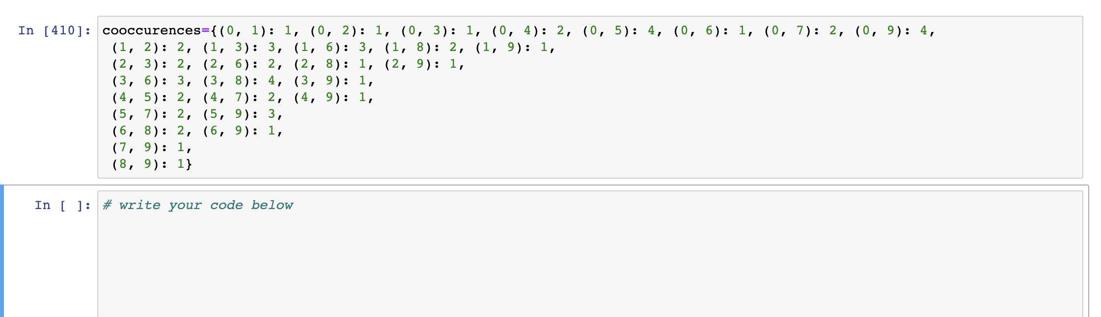 Solved Process cooccurences to output a new dictionary | Chegg.com