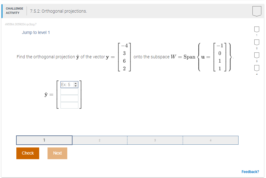 Solved Find the orthogonal projection \\( \\hat{\\mathbf{y}} | Chegg.com