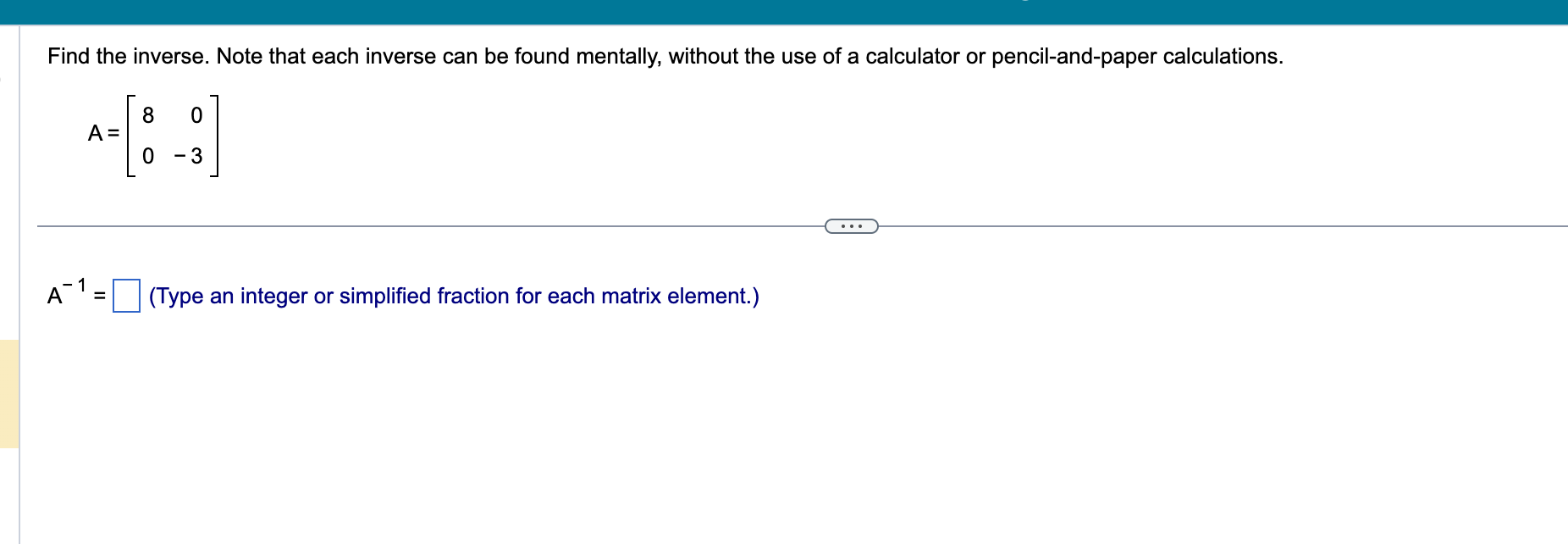 Solved Find the inverse. Note that each inverse can be found | Chegg.com