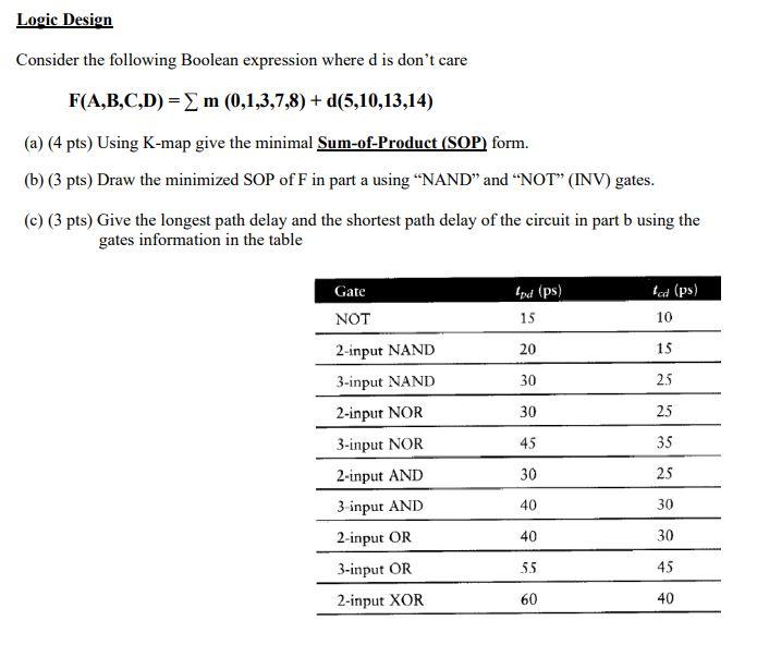 Solved Consider the following Boolean expression where d is | Chegg.com