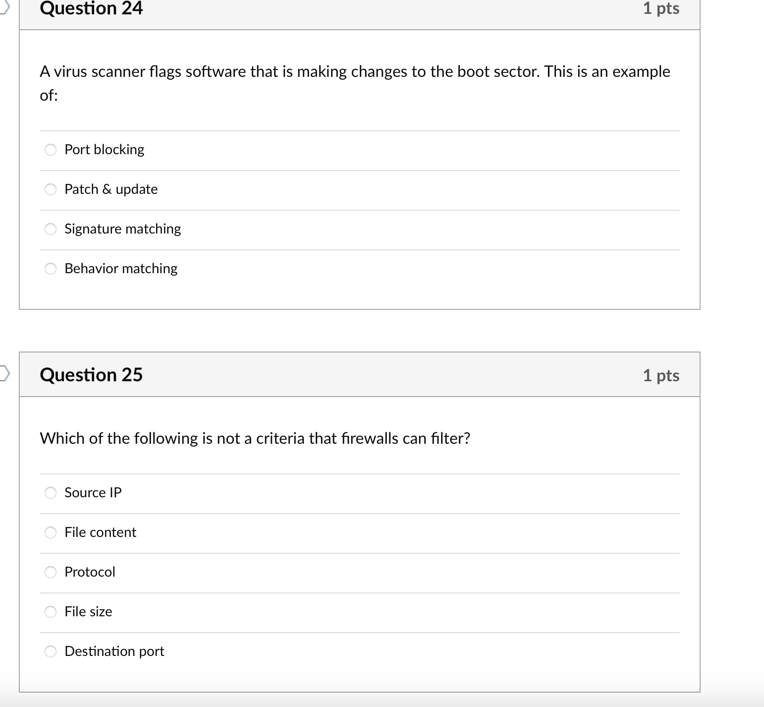 Solved Question 24A virus scanner flags software that is | Chegg.com