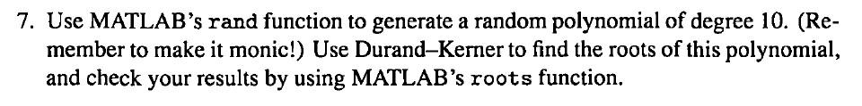 Solved 7. Use MATLAB's rand function to generate a random | Chegg.com