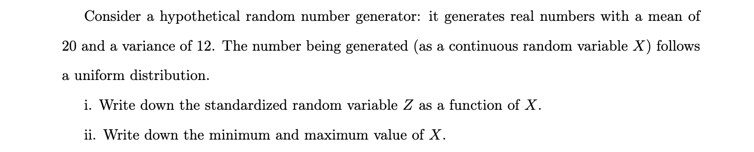Solved Consider a hypothetical random number generator: it | Chegg.com