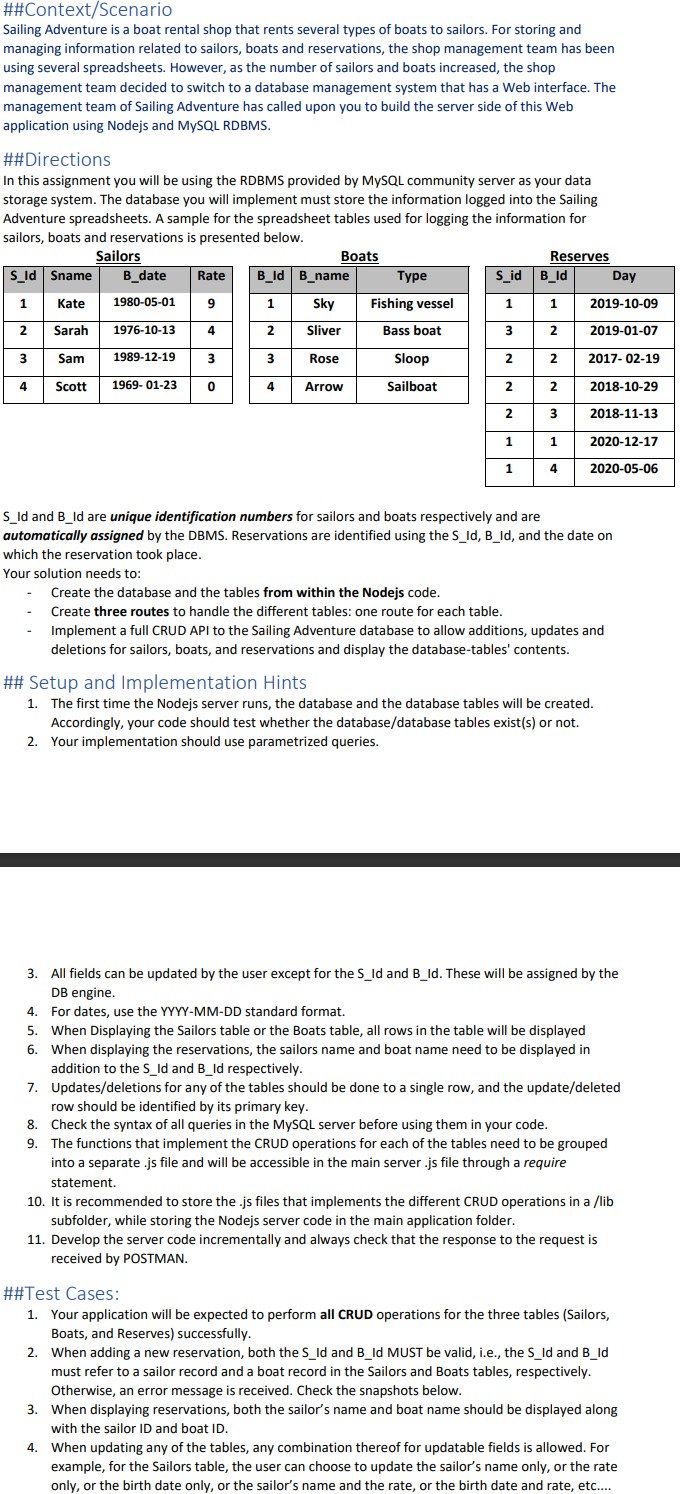 Solved Please follow the direction using RDBMS by MySQL com | Chegg.com