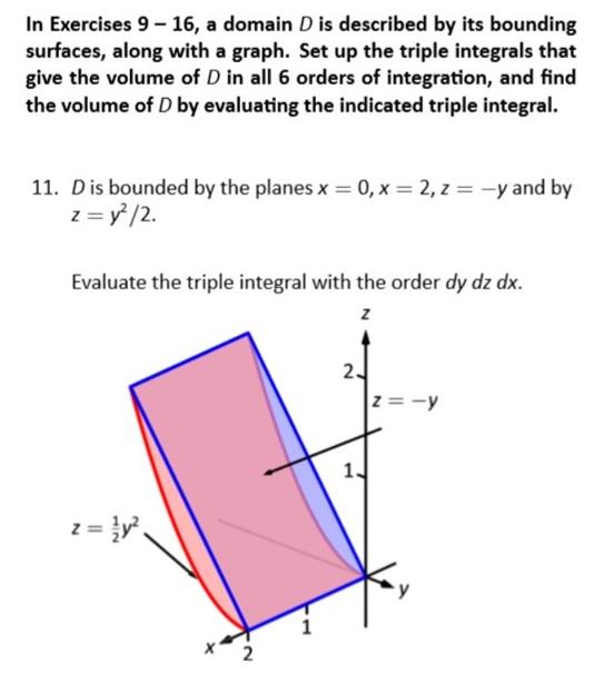 Solved In Exercises 9-16, a domain D is described by its | Chegg.com