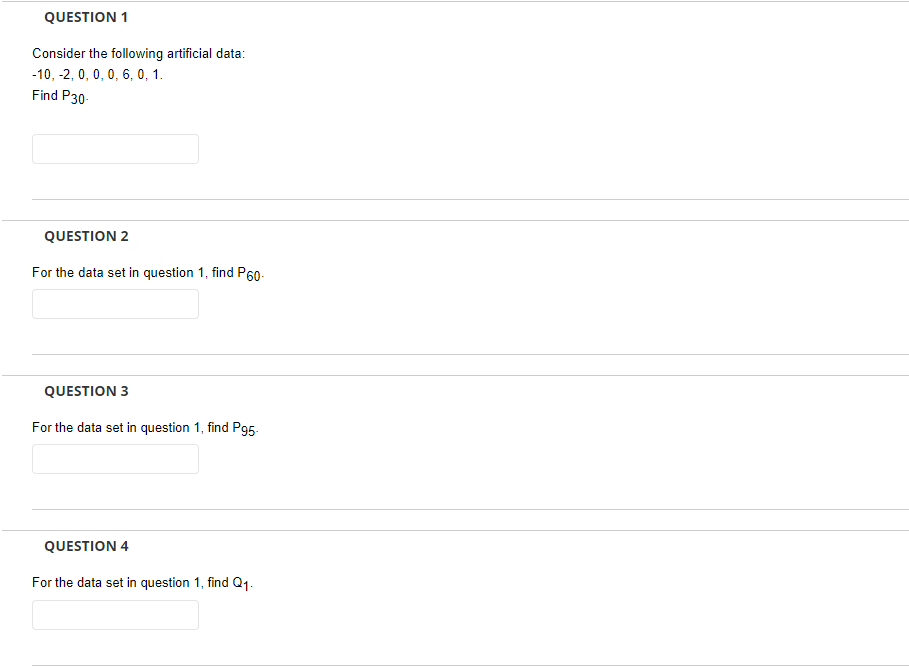 Solved QUESTION 1 Consider the following artificial data: | Chegg.com