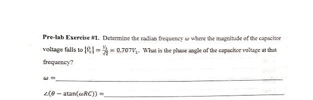 Solved Equation (1) finds the phasor capacitor voltage Ic by | Chegg.com