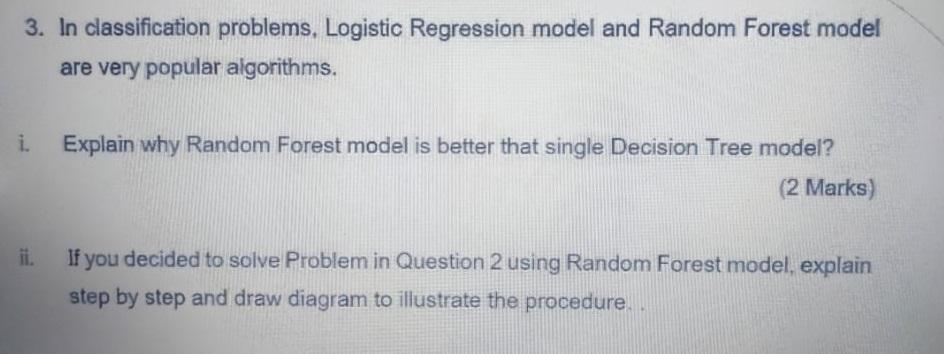 Solved 3. In classification problems. Logistic Regression | Chegg.com