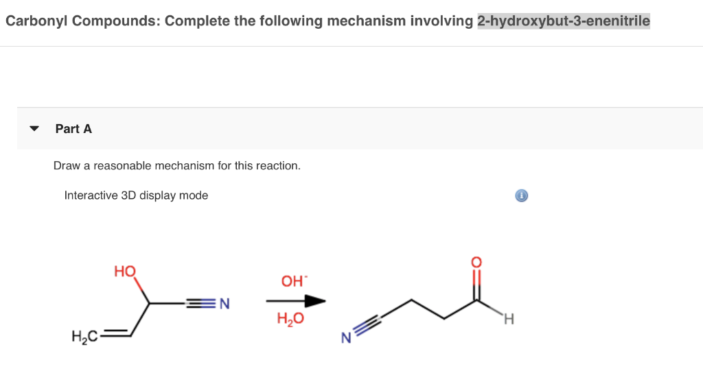 Solved Carbonyl Compounds: Complete the following mechanism | Chegg.com
