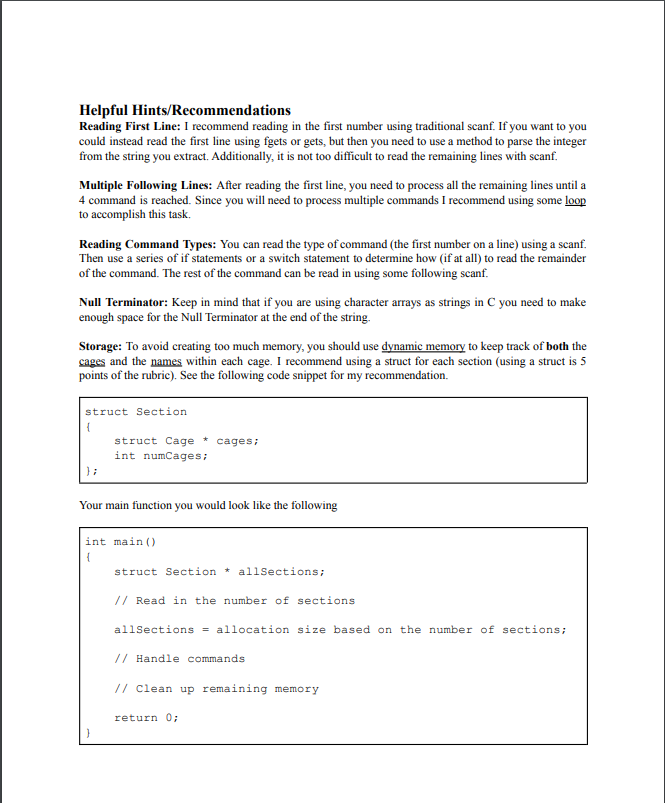 Solved Organization Objective Give practice with dynamic | Chegg.com