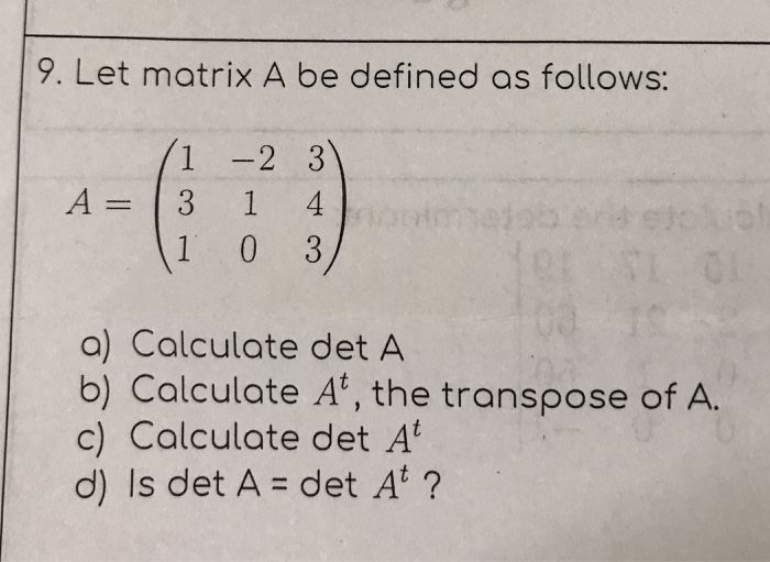 Solved 1. Calculate the determinant: | Chegg.com
