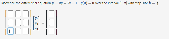 Solved Discretize the differential equation | Chegg.com