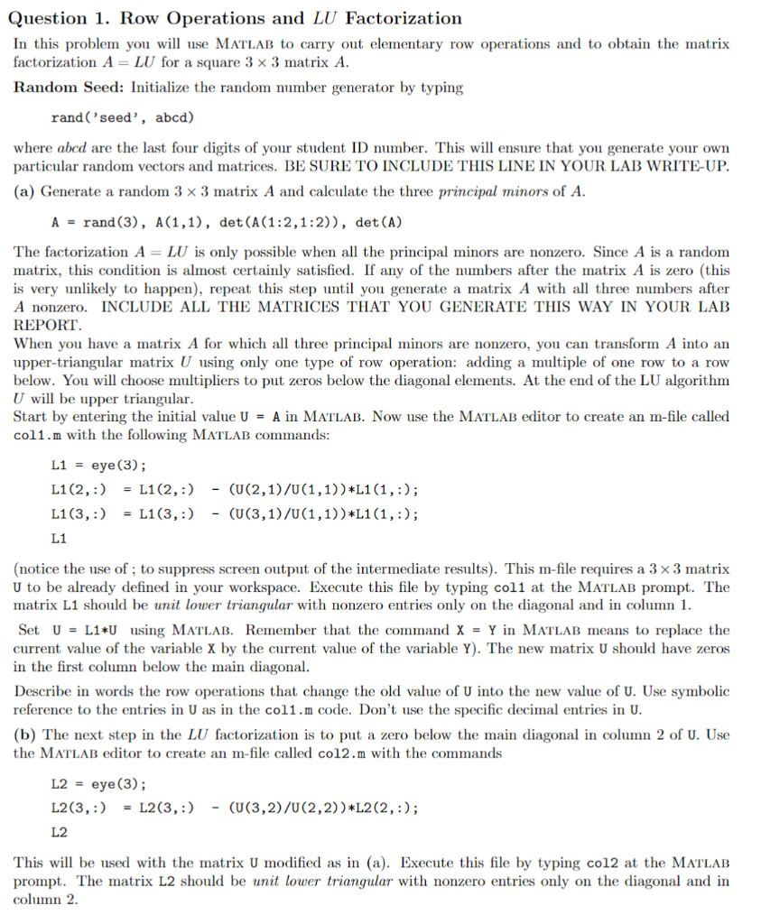 Solved function v=rvect(m)v=fix(10∗rand(m,1));Question 1. | Chegg.com