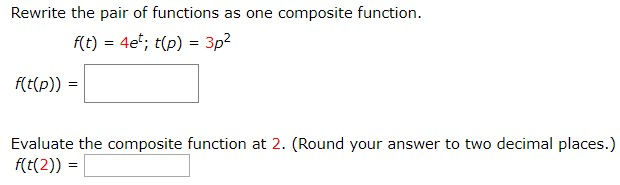 Solved Rewrite the pair of functions as one composite | Chegg.com
