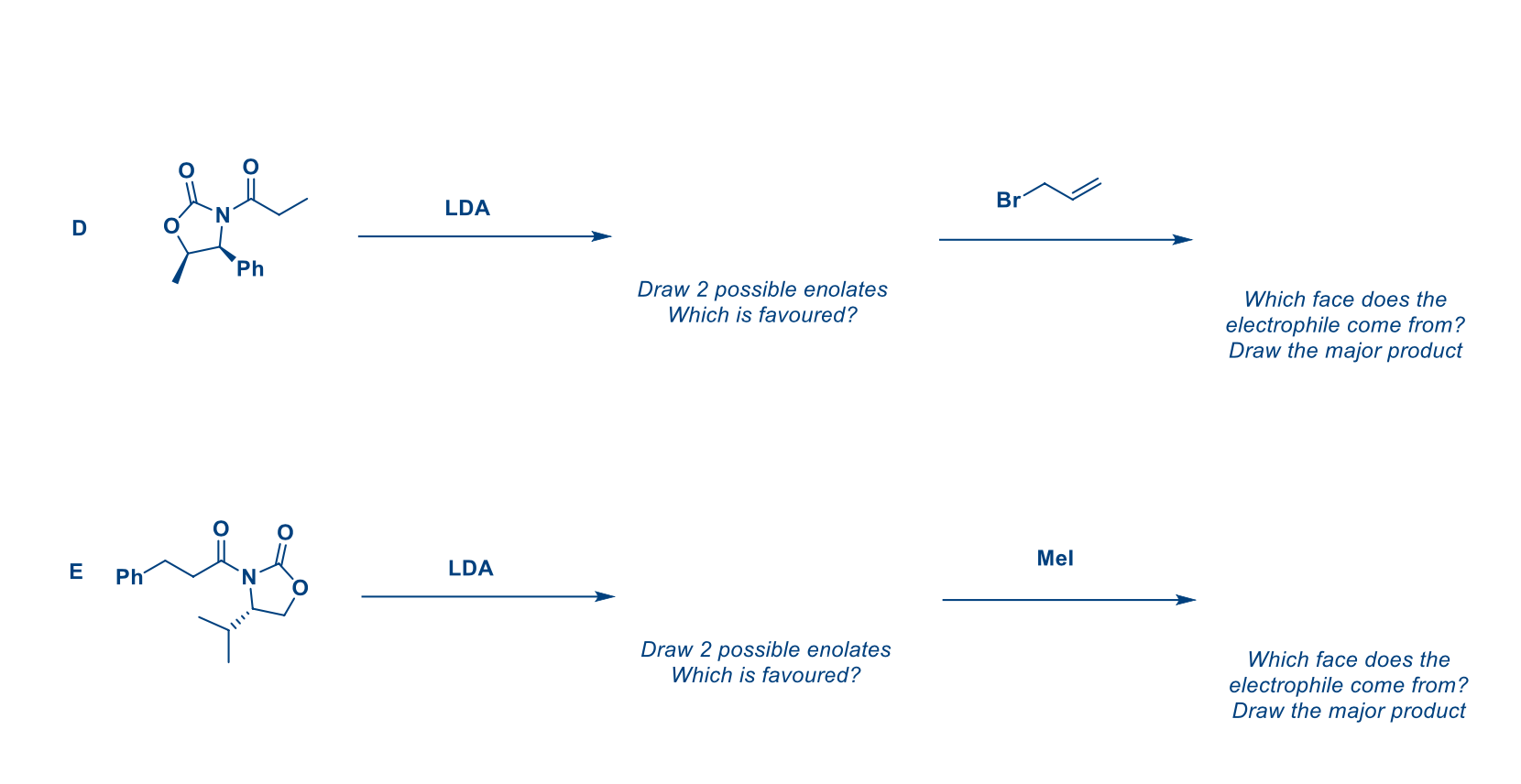 Solved LDA Br D Ph Draw 2 possible enolates Which is | Chegg.com
