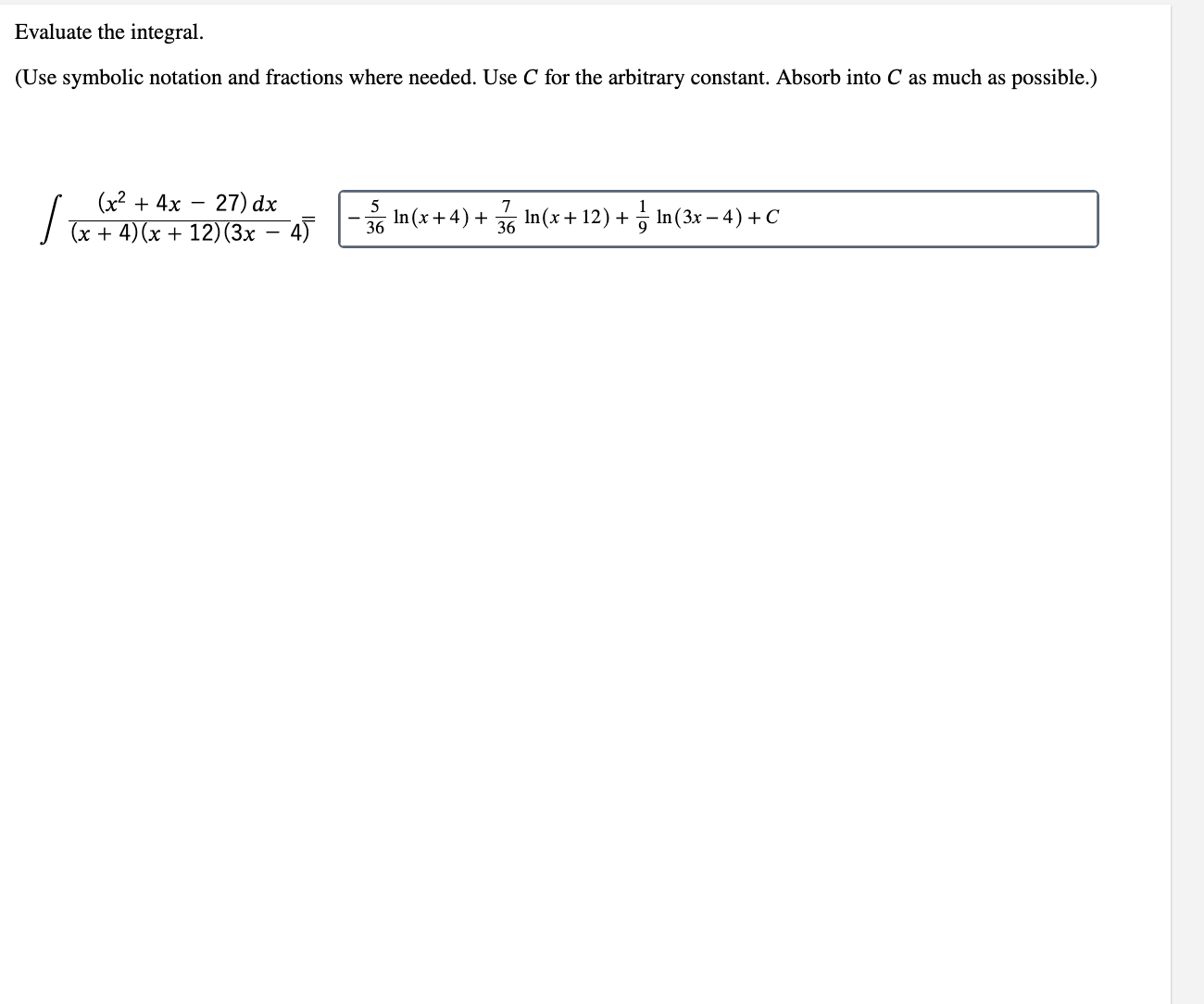 Solved Evaluate the integral.(Use symbolic notation and | Chegg.com