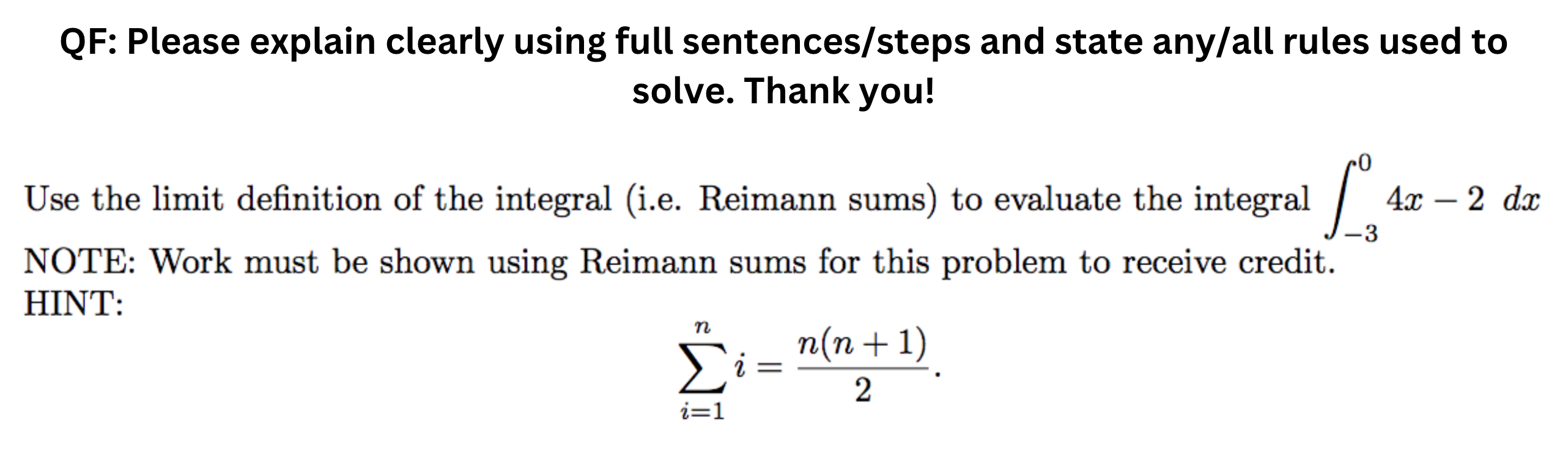 Solved QF: Please explain clearly using full sentences/steps | Chegg.com