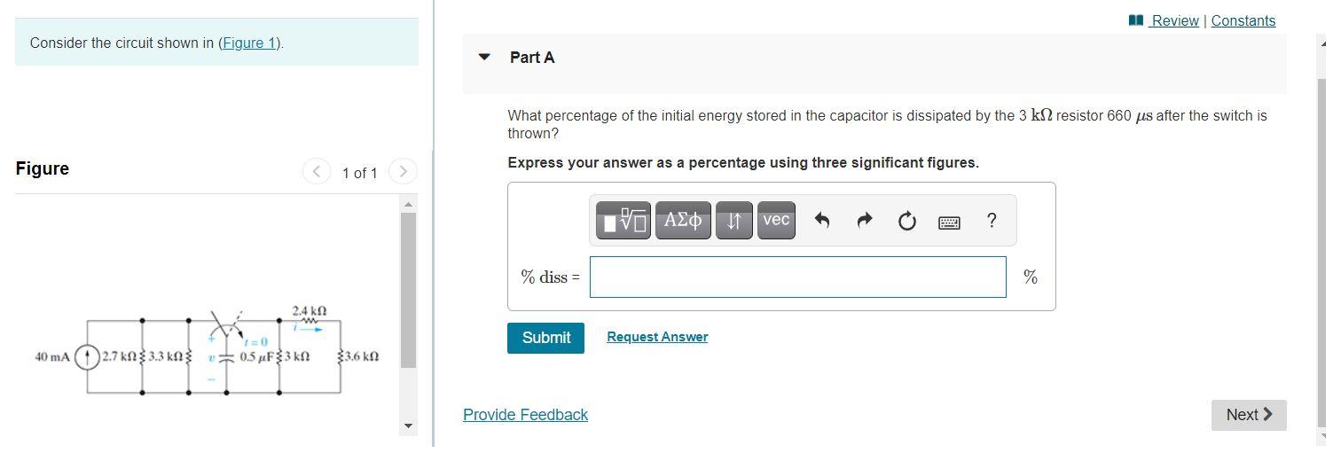 Solved RR Review Constants Consider the circuit shown in | Chegg.com