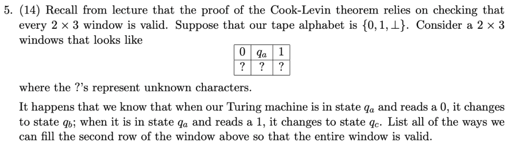 Solved 5. (14) Recall from lecture that the proof of the | Chegg.com