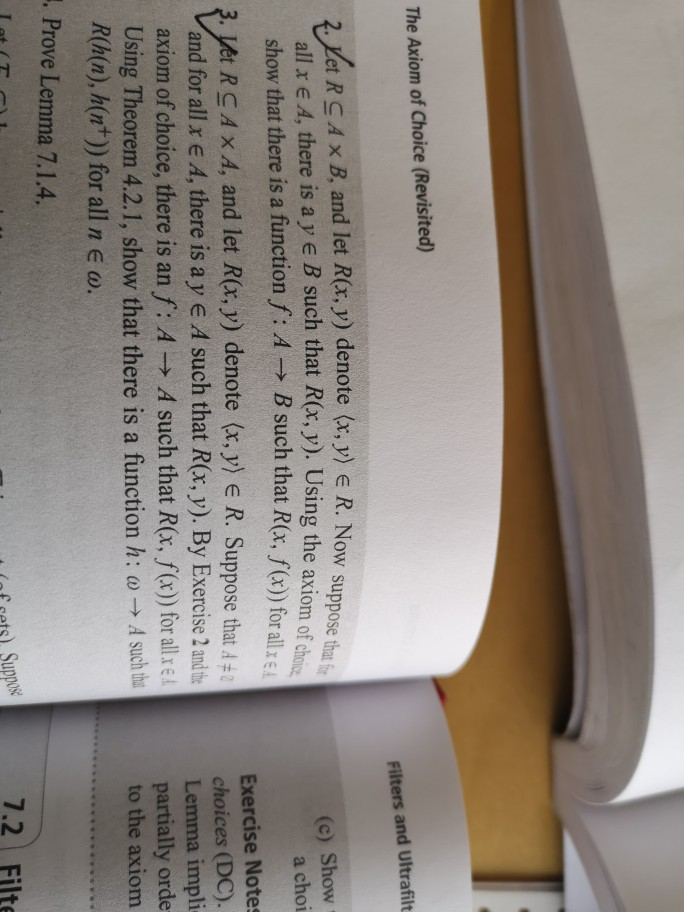 Solved The Axiom of Choice (Revisited) Filters and Ultrafilt | Chegg.com