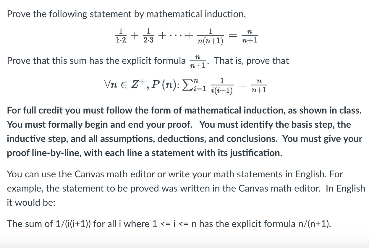 Prove the following statement by mathematical | Chegg.com