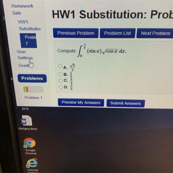 Solved Homework Sets Hw1 Substitution Prob Hw1 Substitution