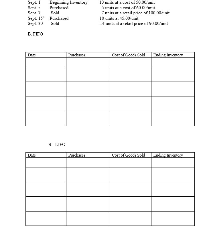 Solved B. LIFO | Chegg.com