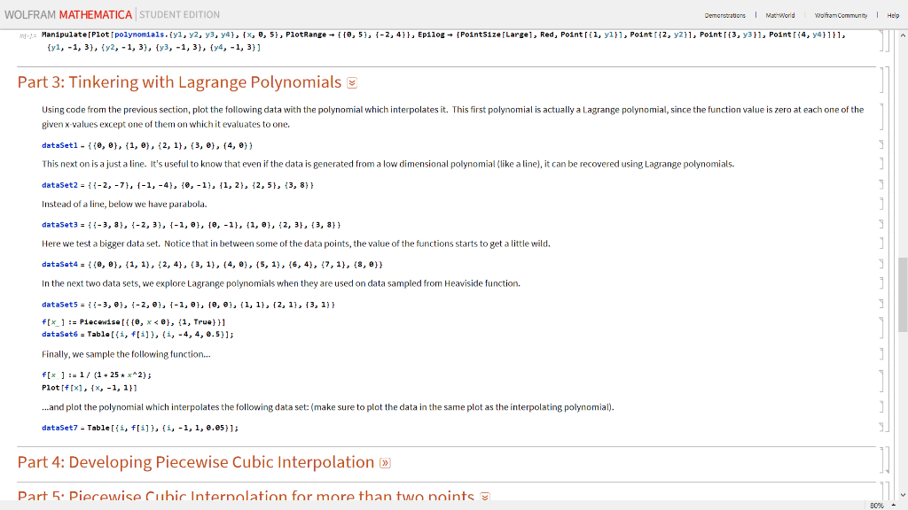 WOLFRAM MATHEMATICA STUDENT EDITION Demonstrations | | Chegg.com