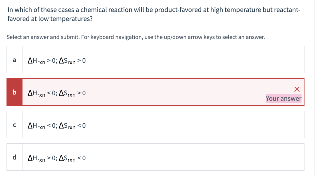 Solved In which of these cases a chemical reaction will be | Chegg.com