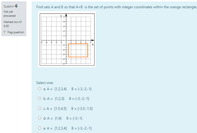 Solved Question 6 Find sets A and B so that AxB is the set | Chegg.com