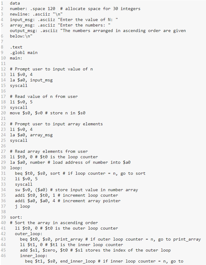 Solved Can anyone help finish the code for this MIPS | Chegg.com