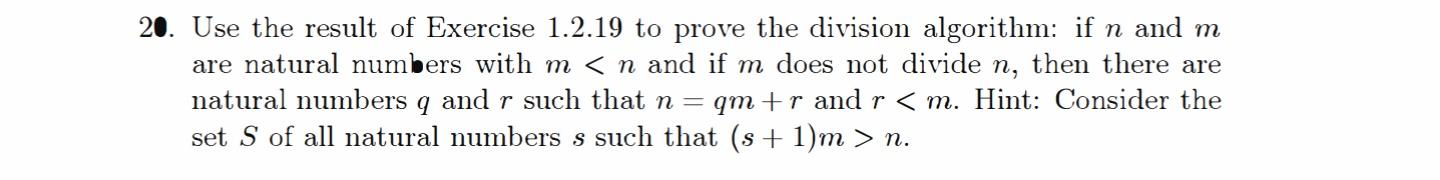 Solved 1.2.19 each non-empty subset S of N contains a | Chegg.com