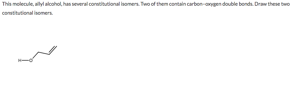 Solved This molecule, allyl alcohol, has several | Chegg.com