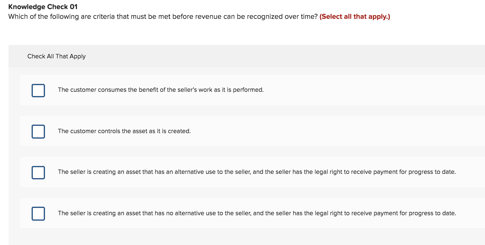 Solved Knowledge Check 01 Which of the following statements | Chegg.com