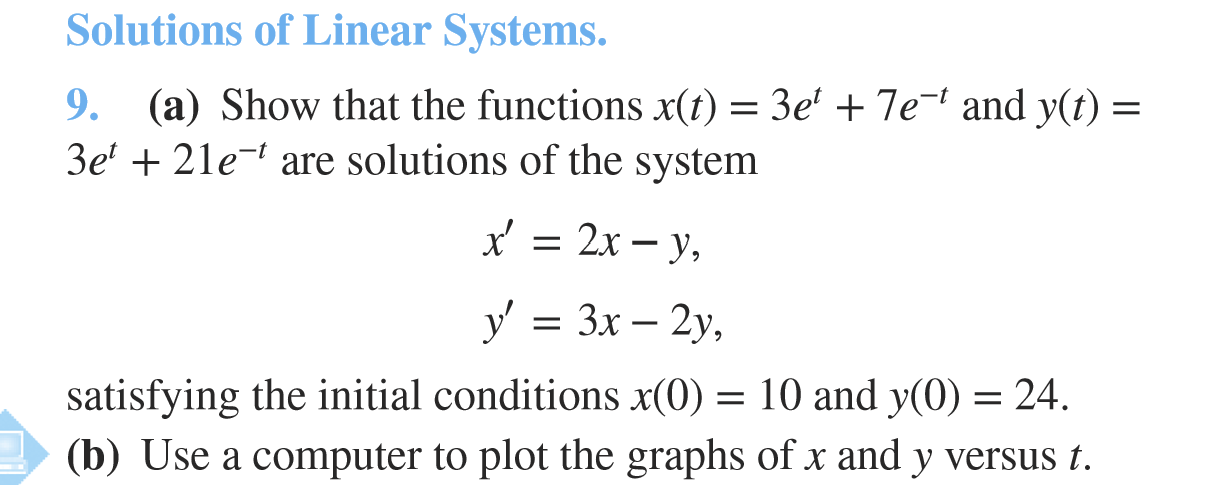Solved Solutions of Linear Systems. 9. (a) Show that the | Chegg.com
